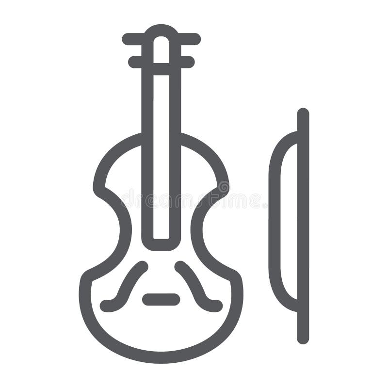 Violin Line and Glyph Icon, Musical and Instrument, Viola Sign, Vector ...