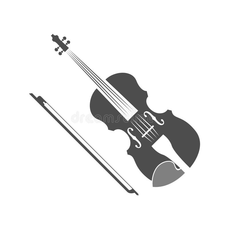 Violin logo icon design stock vector. Illustration of play - 283089385