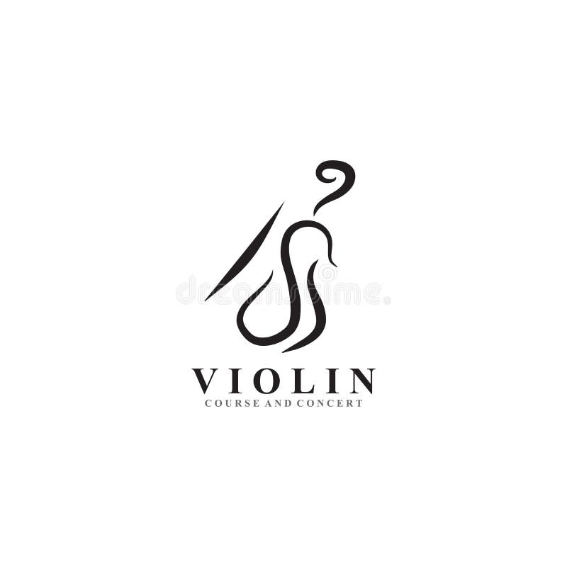 Violin Logo Design Vector Illustration Template Stock Vector ...