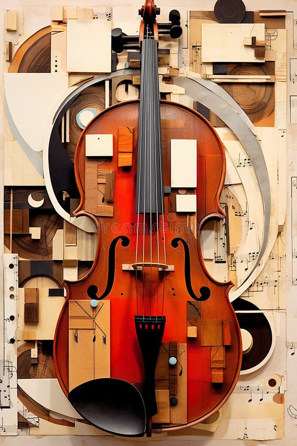 A Violin Made Out of Musical Notes on a Wall. Generative AI Image ...
