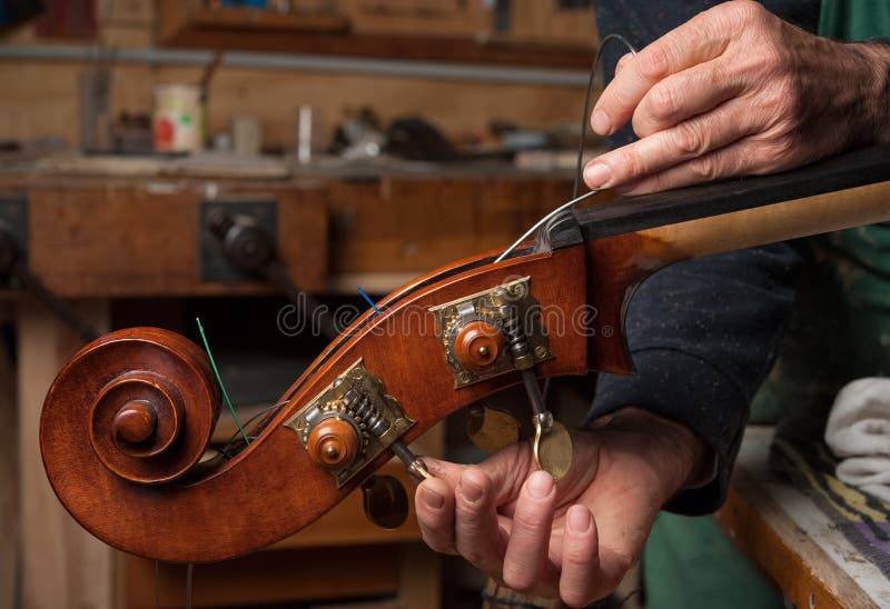 The violin-maker stock image. Image of luthier, tuning - 79004049