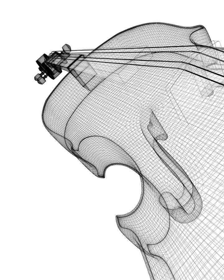 Violin stock illustration. Illustration of elegance, black - 47725435