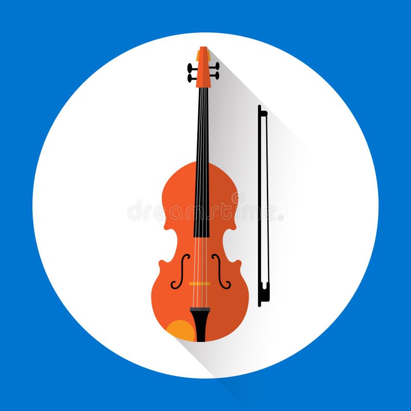 Violin Icon Music Instruments Concept Stock Vector - Illustration of ...