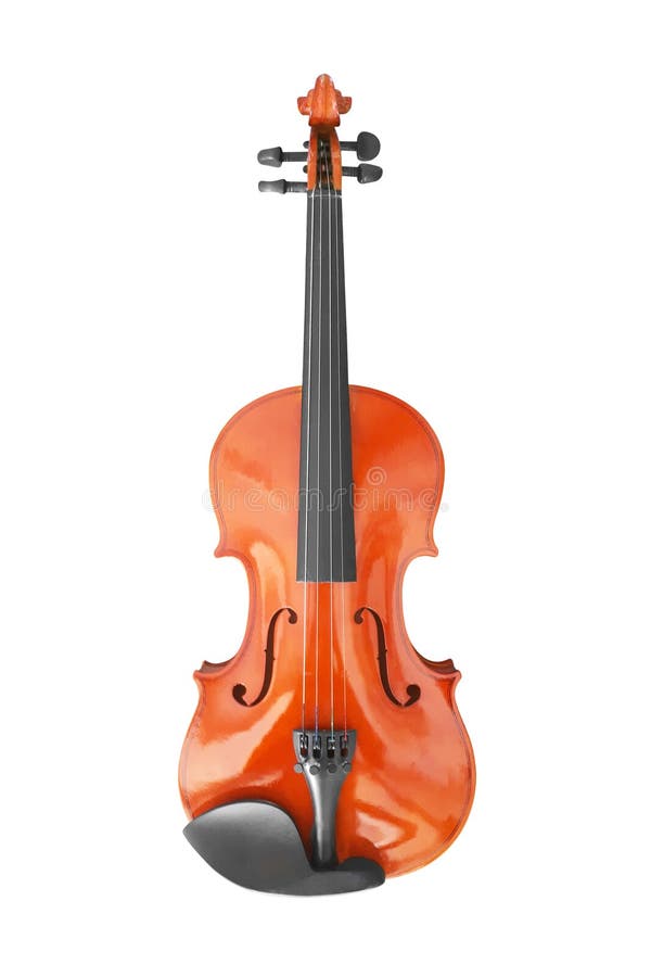 Violin Music Instrument on White Stock Image - Image of sound ...
