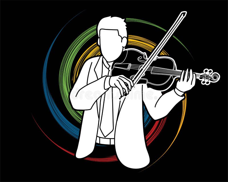 Violin Musician Orchestra Instrument Graphic Vector Stock Vector ...