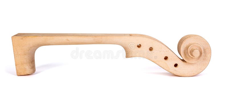 Violin Neck, Pegbox and Scroll Detail Stock Photo - Image of instrument ...