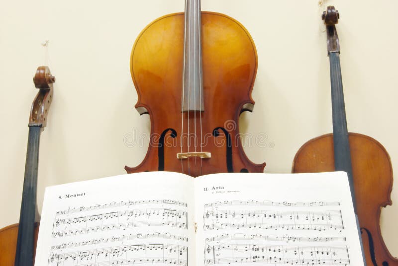 Violin with notes stock image. Image of harmony, composition - 13360239