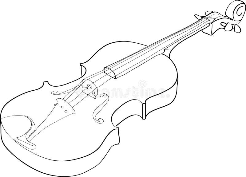 Violin stock vector. Illustration of white, violin, sound - 45727470