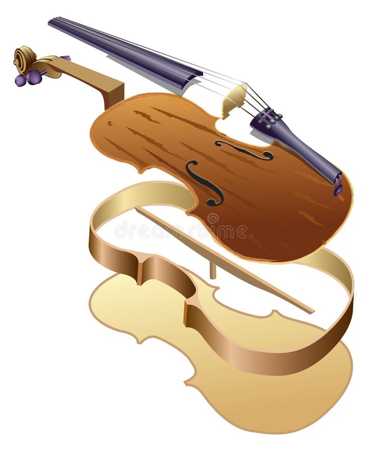 Violin parts stock vector. Illustration of strings, play - 23048403