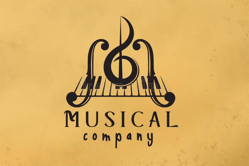 Violin, Piano Key, Musical Instrument Logo Designs Stock Vector ...