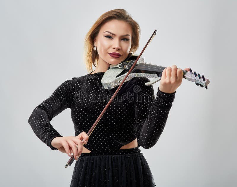 Violin player lady stock photo. Image of fiddle, classy - 106833004