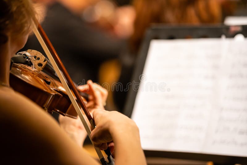 Violin Playing Hands Close Up Stock Image - Image of score, festival ...