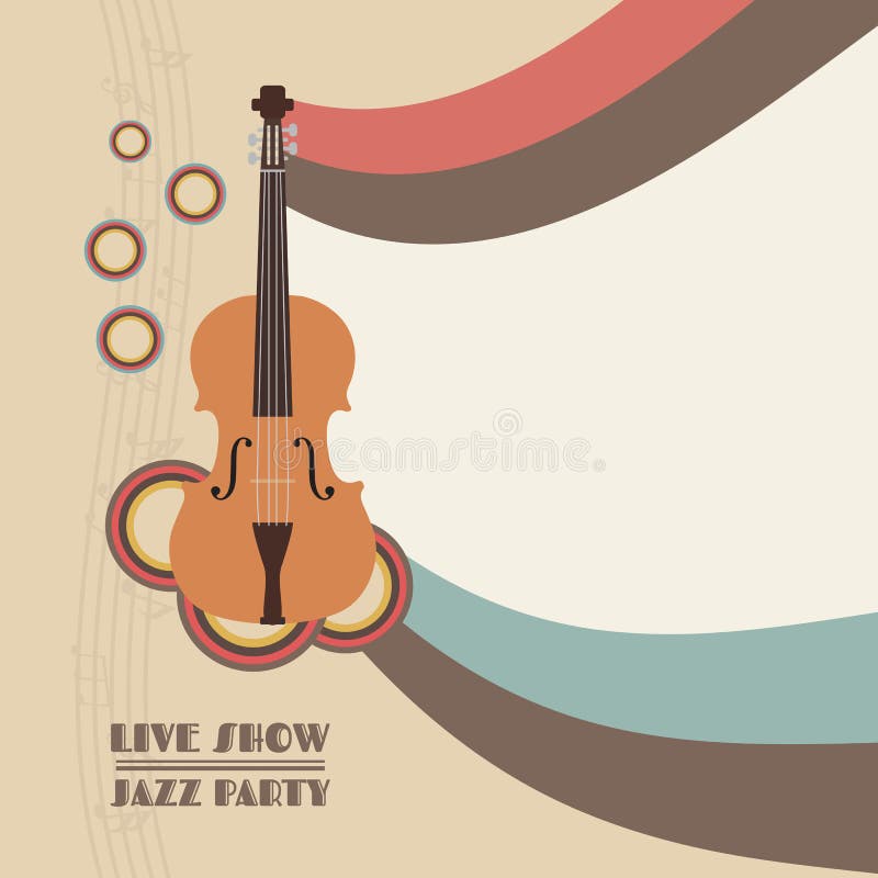 Violin poster stock vector. Illustration of pastel, retro - 70692075