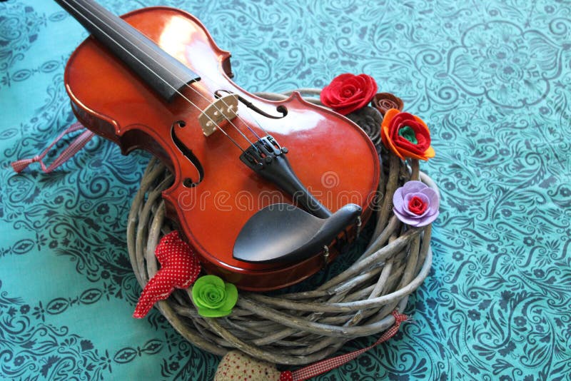 Violin Romantic Musical Instrument Also Called Fiddle and Viola Stock ...