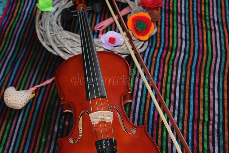 Violin Romantic Musical Instrument Also Called Fiddle and Viola Stock ...
