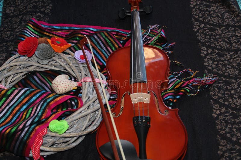 Violin Romantic Musical Instrument Also Called Fiddle and Viola Stock ...
