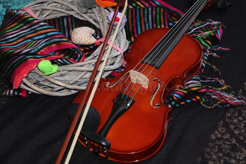 Violin Romantic Musical Instrument Also Called Fiddle and Viola Stock ...
