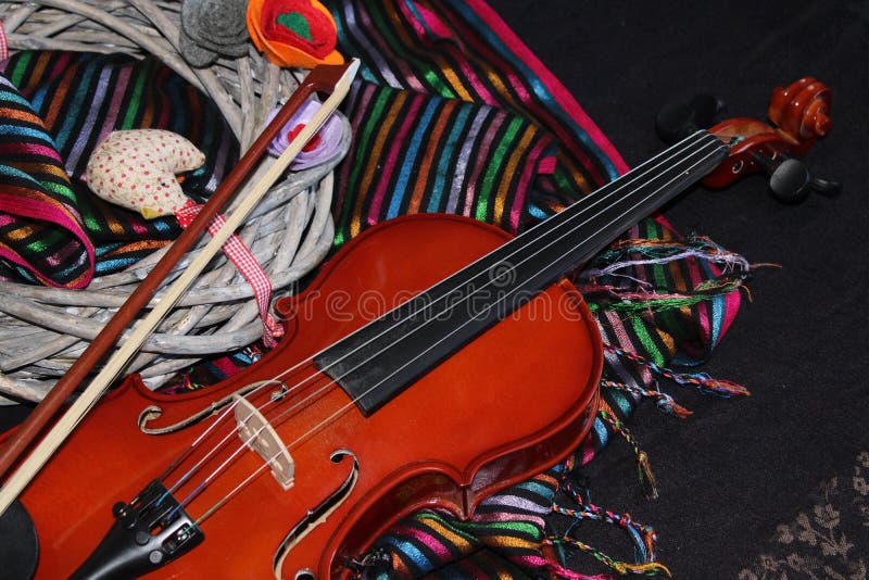 Violin Romantic Musical Instrument Also Called Fiddle and Viola Stock ...