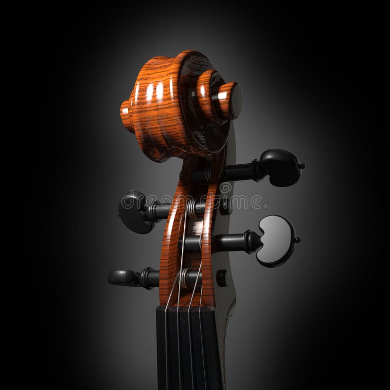 Violin scroll stock illustration. Illustration of string - 11938523