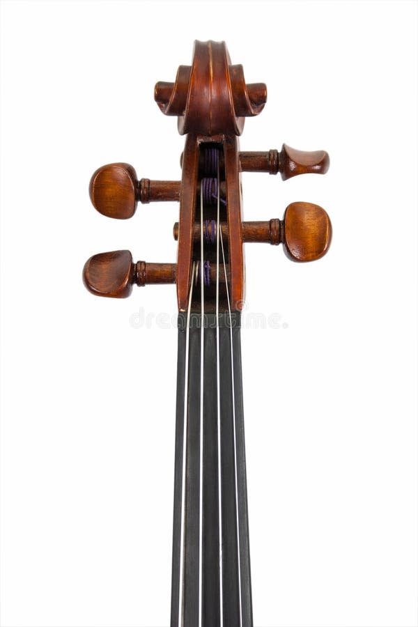 Violin Scroll Isolated on White Stock Image - Image of amati, concerto ...