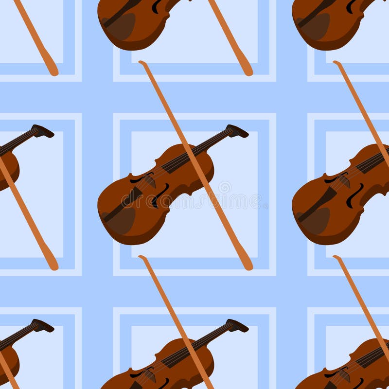 Violin Seamless Background Design Stock Illustration - Illustration of ...