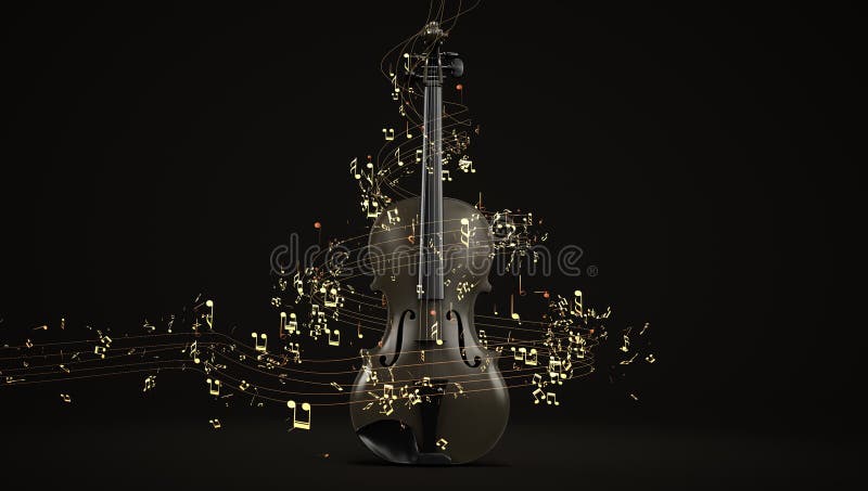 Violin Sheet Music stock illustration. Illustration of stringed - 266991007