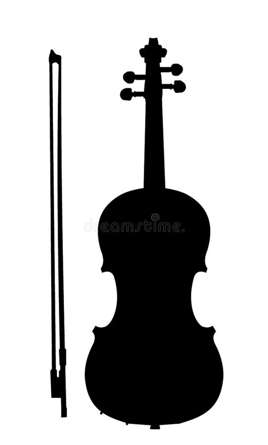 Violin Silhouette - Vector Illustration Stock Vector - Illustration of ...