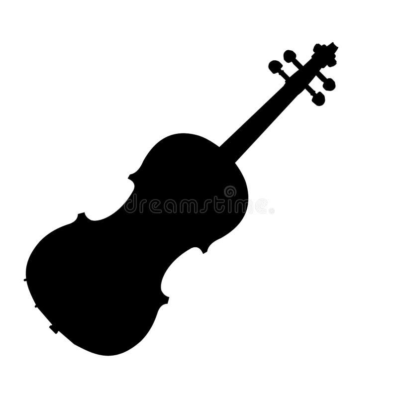 Violin Silhouette - Vector Illustration Stock Illustration ...