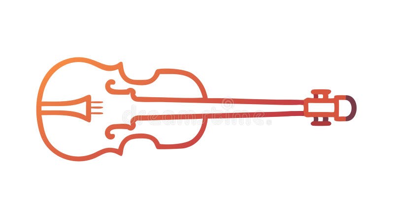 Violin String Instrument Outline, Music Classical Outline Symbol ...