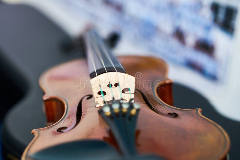 A Violin without Strings Hangs on the Hook Stock Image - Image of ...