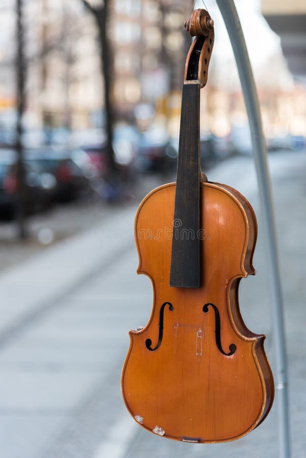 A Violin without Strings Hangs on the Hook Stock Image - Image of ...