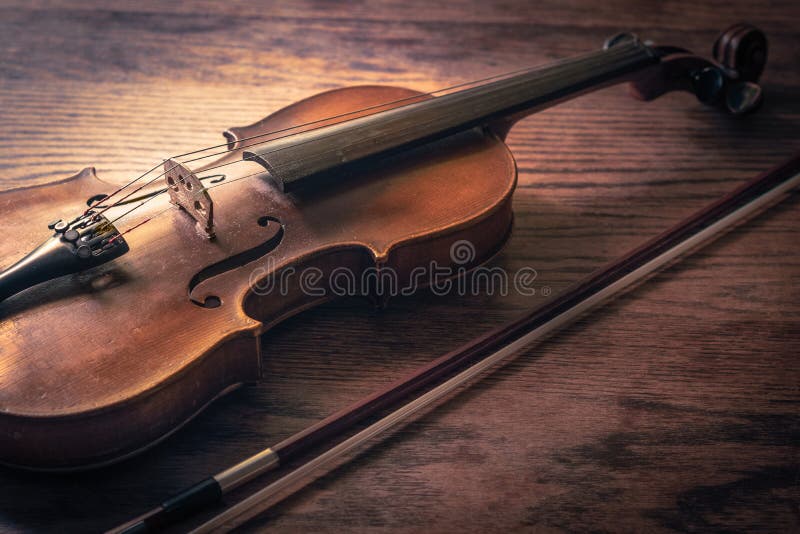Violin on Table stock image. Image of artistic, detail - 132282919