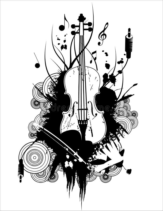 Violin vector stock vector. Illustration of sounds, classic - 23326906