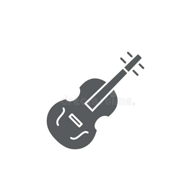 Violin Vector Icon Symbol Music Isolated on White Background Stock ...
