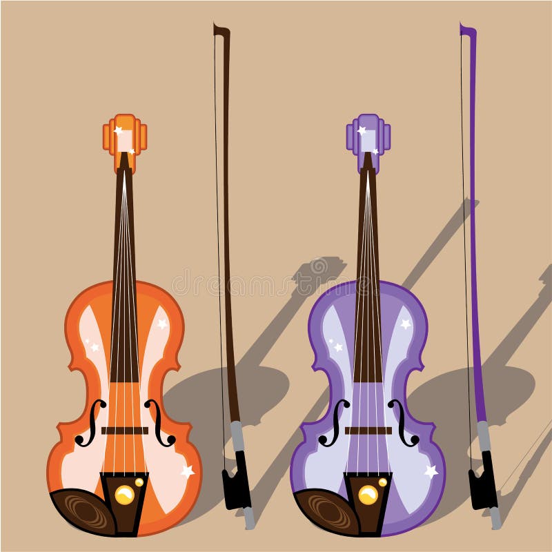 Violin stock vector. Illustration of string, bridge, classic - 41586889