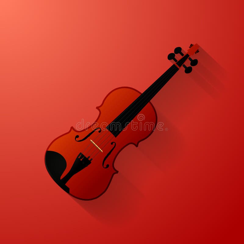 Violin vector illustration stock vector. Illustration of retro - 64091838