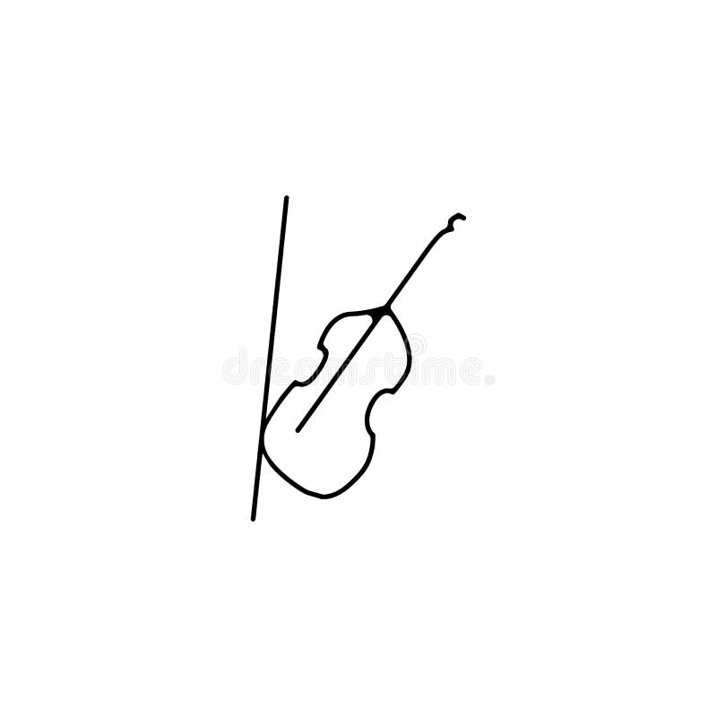 Violin Thin Line Icon. Violin Linear Outline Icon Stock Illustration ...