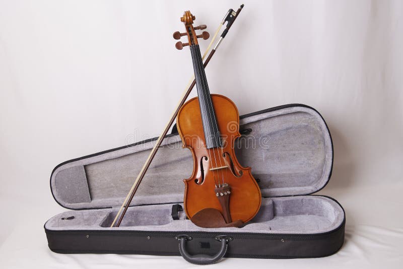 Violin, Wind Musical Instrument, Isolated on White Background. Stock ...