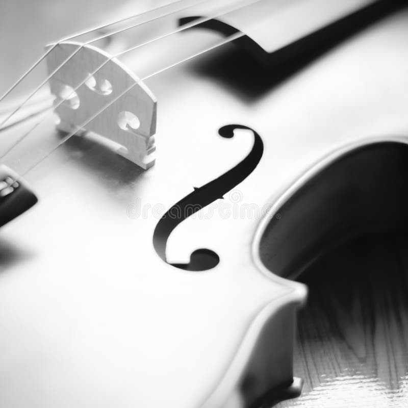 Violin on Wood Background Black and White Color Tone Style Stock Image ...
