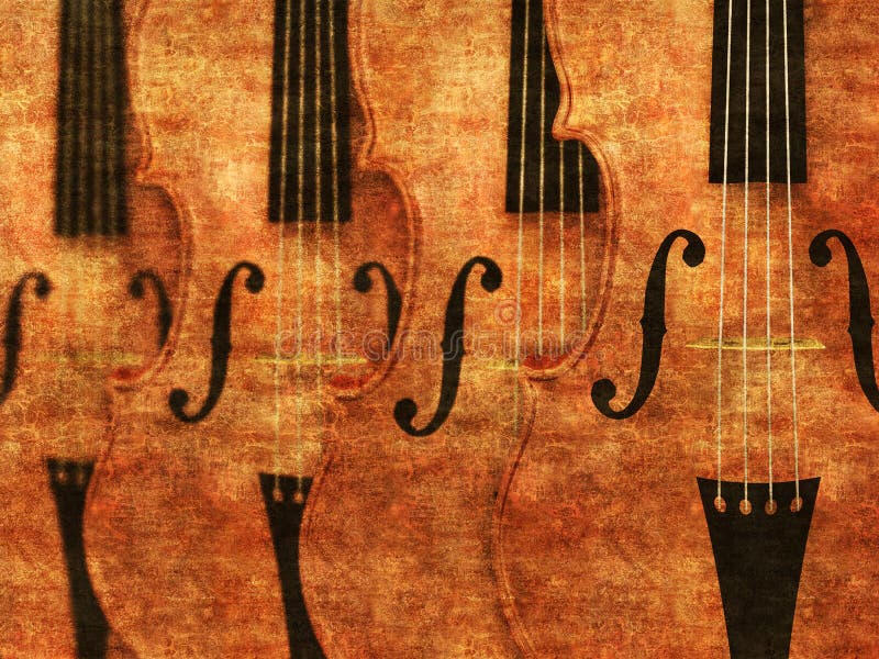 Violinen In Einem Reihenhintergrund Stock Abbildung - Illustration von ...