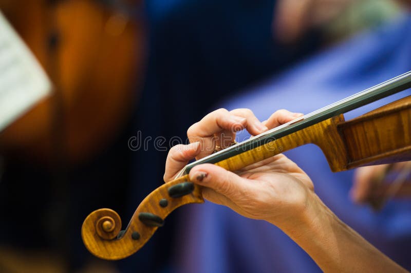 Violinist Playing Violin Close Up Stock Photo - Image of hand, sound ...