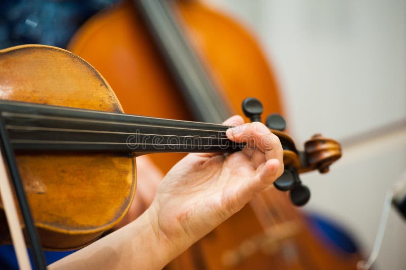 Violinist Playing Violin Close Up Stock Photo - Image of sound ...