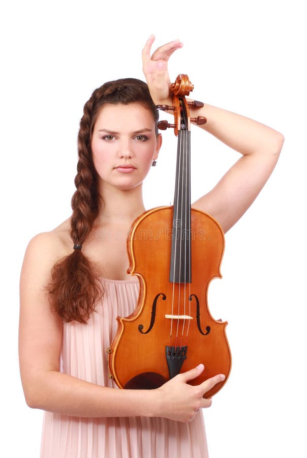 Violinist Posing with Violin Stock Image - Image of musician ...