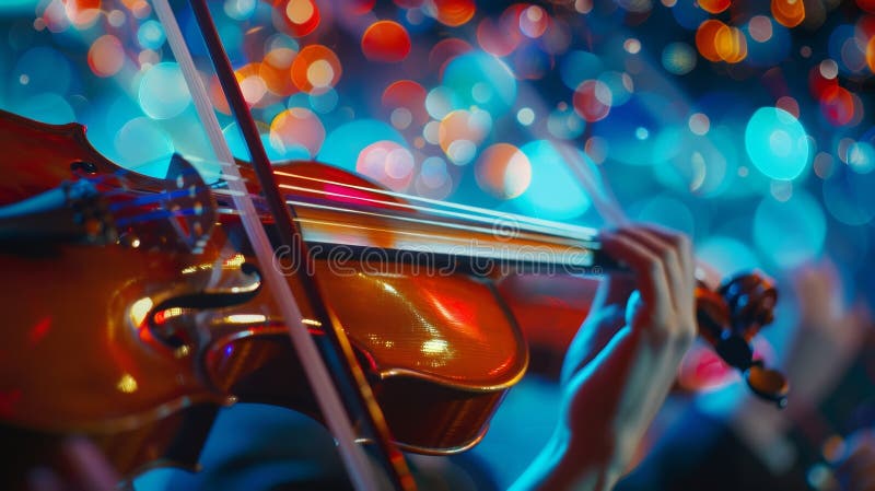 The Violinists Bows Seem To Leave Trails of Color As they Play Adding a ...