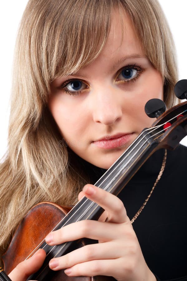 Violist stock afbeelding. Image of kaukasisch, geïsoleerd - 12717441
