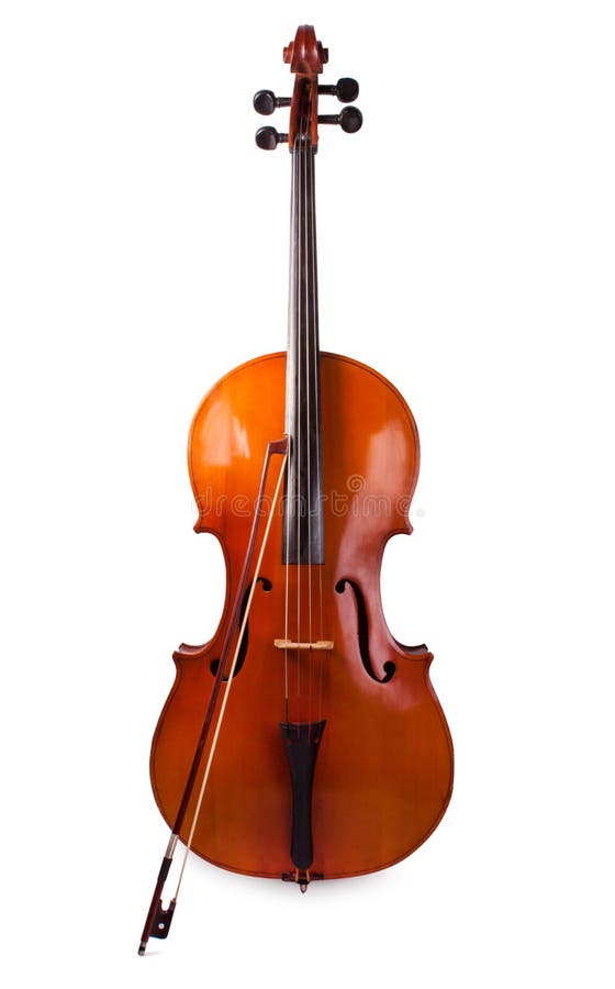 Violoncelle Sur Un Fond Blanc De Musique De Feuille Image stock - Image ...