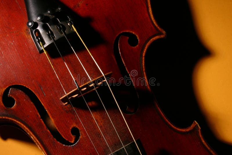De Blauwe Koorden Van De Viool Stock Foto - Image of instrument ...