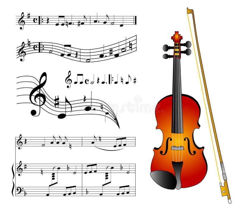 Viool vector illustratie. Illustration of kanaal, akoestiek - 3054248