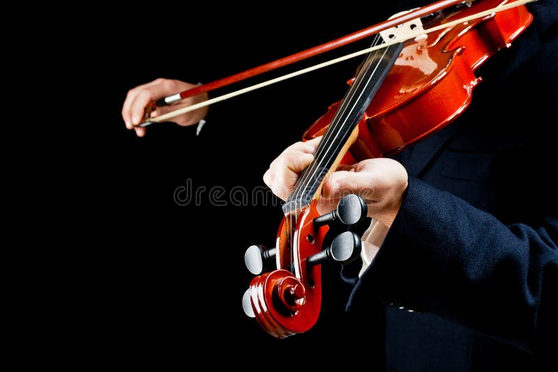 Viool Die Door De Musicus Wordt Gespeeld Stock Foto - Image of bruin ...