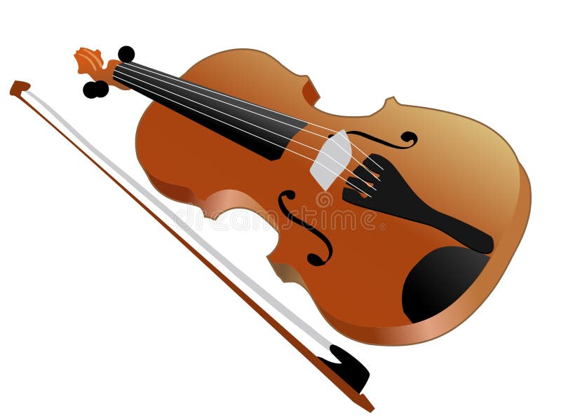 Viool vector illustratie. Illustration of bruin, instrument - 8128955